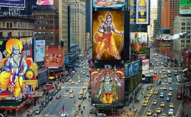 టైమ్‌ స్క్వేర్‌‌పై రాముడి చిత్రాలు.. నిజమేనా? | Fake Alert:Photo OF ...