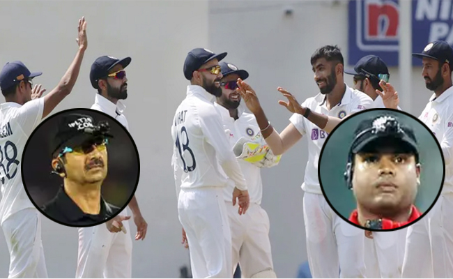 After 27 years Two Indian Umpires Stand In A Test Match In India - Sakshi