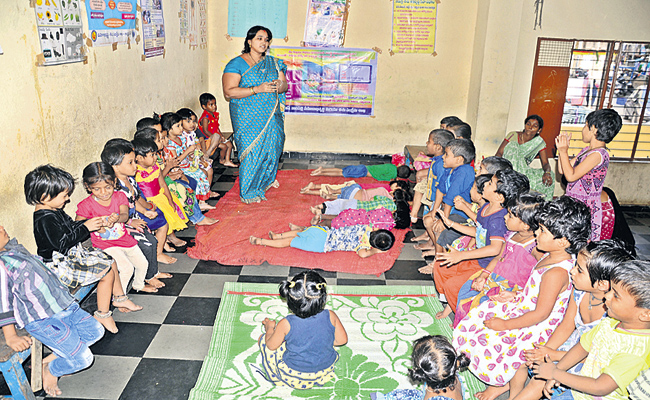 అంగన్‌వాడీ కేంద్రాల నిర్మాణం ముమ్మరం | Construction of Anganwadi ...