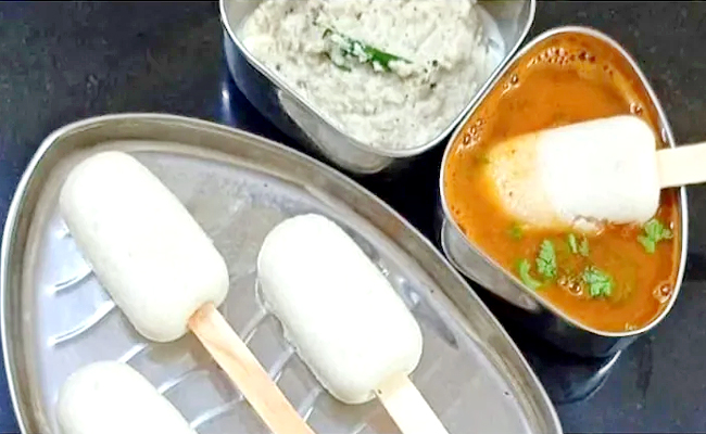 Viral: అచ్చం పుల్ల ఐస్‌ రూపంలో ఇడ్లీలు! | Photo Viral: Idli Ice Cream ...