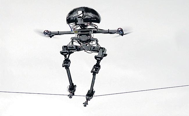 లియో... ద రోబో డ్రోన్‌ | New Bipedal Drone Robot Can Walk Fly ...