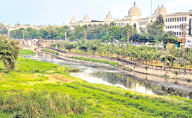 Musi Riverfront Development Project Works in Hyderabad - Sakshi