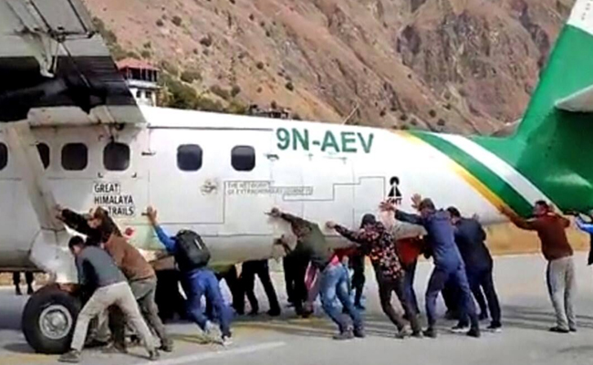 Nepal Pushing Aircraft On The Runway Is Going Viral On Social Media ...