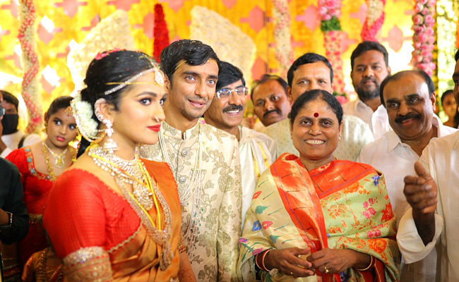 Kavali MLA Ramireddy Pratap Kumar Reddy Son Wedding At Hyderabad - Sakshi