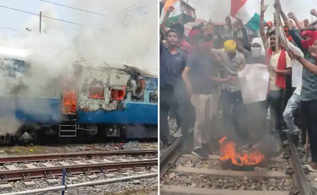 అగ్నిపథ్‌ ఆందోళనతో రణరంగంగా మారిన బిహార్‌ | Anger Over Agnipath Spreads ...