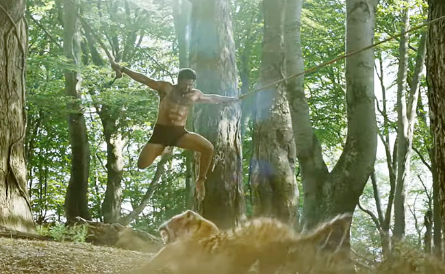 Watch: RRR Movie Jr NTR Entry Scene Making Video Goes Viral - Sakshi