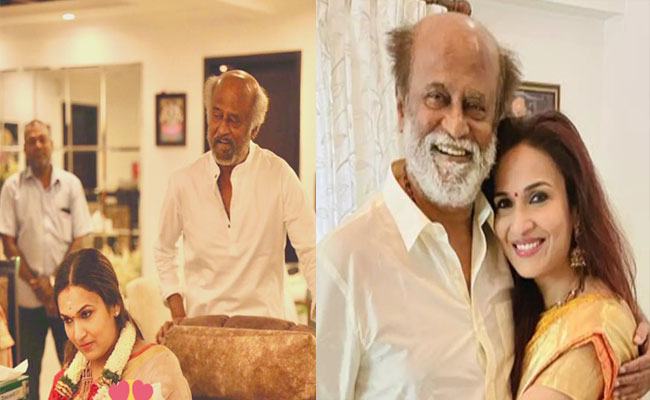 Rajinikanth Daughter Soundarya Shares Pic With Her Newborn Son Veer- Sakshi