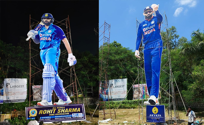 Kohli Fans Vs Rohit Fans: CutOuts Of Kohli And Rohit At Ind Vs SA T20 ...