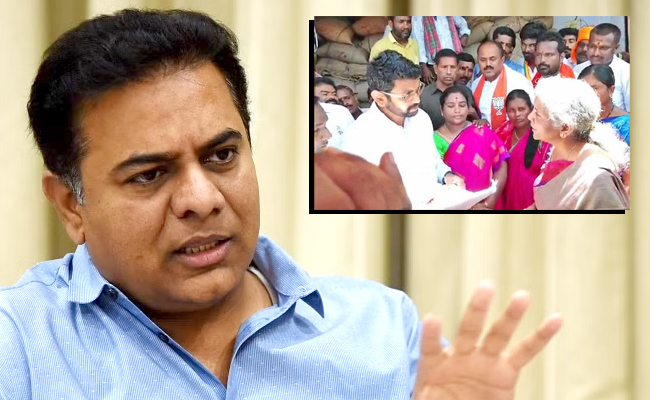 KTR Support To Kamareddy Collector Over Niramala Sitaraman Ration Shop ...