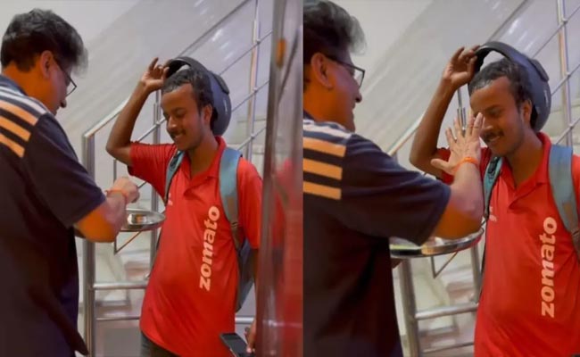 Viral Video: Delhi Man Welcoming Zomato Delivery Agent With Aarti After ...