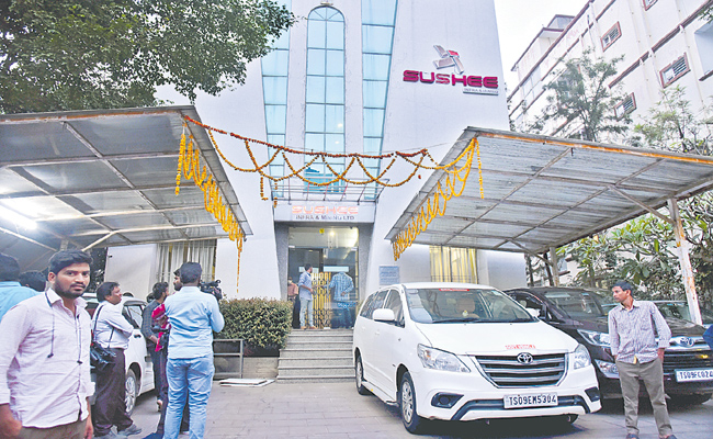 GST Officials Raids At Raj Gopal Reddy Sushee Infra Company In ...