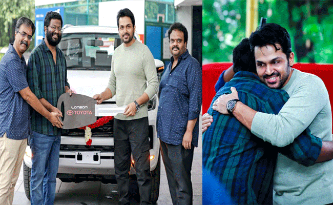 Sardar Producer Gifts Director P.S. Mithran A Toyota Fortuner New Car ...