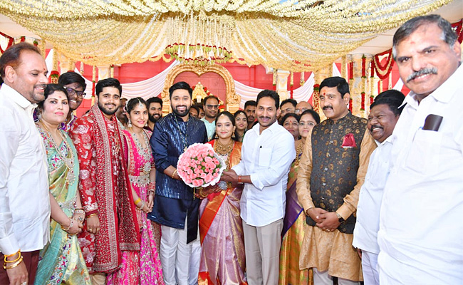 CM Jagan Attends MLA Baddukonda Appala Naidu Son Wedding At Vizag ...