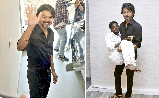 Thalapathy Vijay Meets His Fans Photos Goes Viral On Social Media - Sakshi