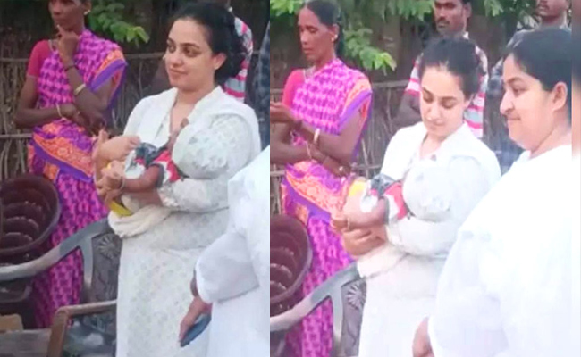 Actress Nithya Menon Visits Varadaiahpalem Kalki Ashram, Pics Goes ...