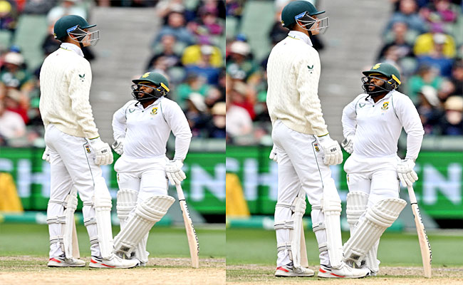 SA Captain Temba Bavuma-Marco Jansen Funny Photo Goes Viral - Sakshi