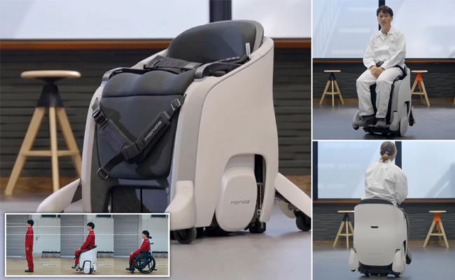 Honda's hands-free wheelchair 'UNI-ONE' moves like a hoverboard - Sakshi