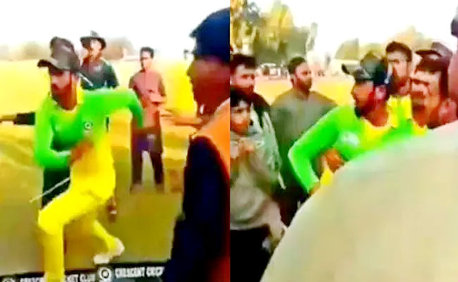Pakistan's Hasan Ali Lost his Cool against fans during local match - Sakshi