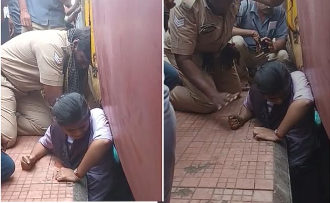 Student Gets Stuck Between Train And Platform In Duvvada Railway ...