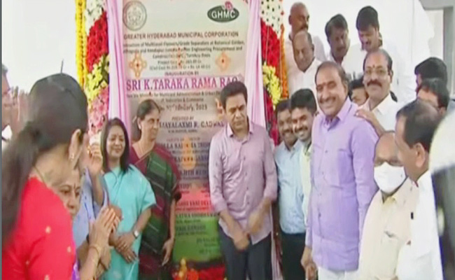 Minister KTR To Inaugurate Kothaguda Flyover Today - Sakshi