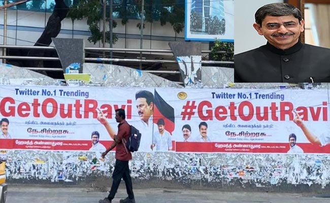 'Get Out Ravi' posters appear in Chennai after Governor walks out of ...
