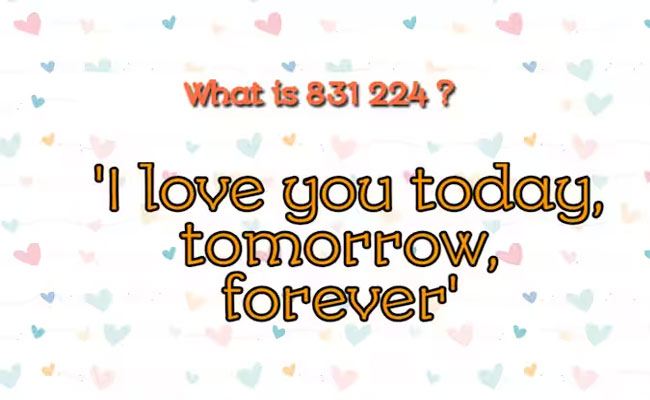 Did You Know 831224 Means I Love You Today Tomorrow Forever Here’s Know ...