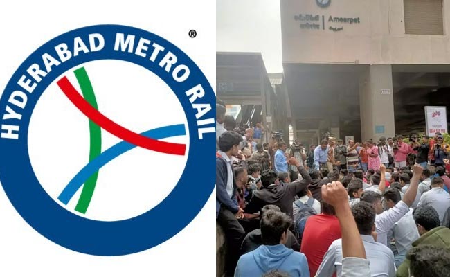 Hyderabad Metro Strong Warning to Employees on Sudden Strike - Sakshi