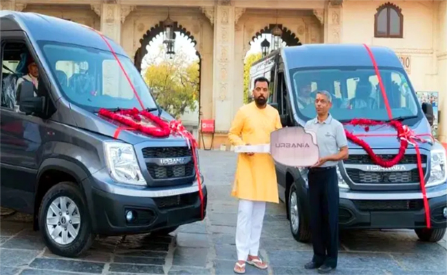 Prince of Udaipur Lakshyaraj Singh buys Force Urbania luxury vans - Sakshi