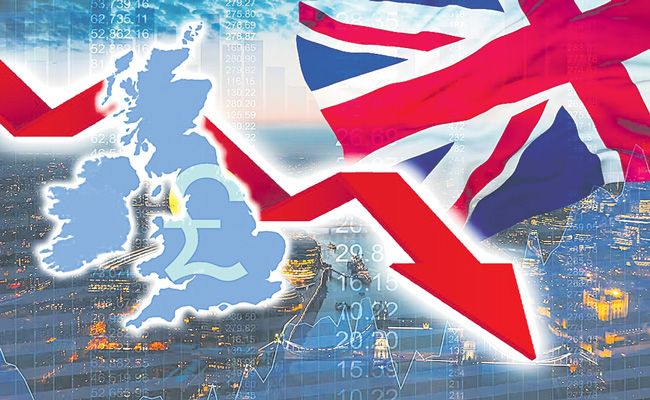 UK Face A Recession In 2023: Falling Britain Graph, Facing Severe ...