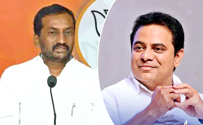 MLA Raghunandan Rao Challenges To Minister KTR - Sakshi