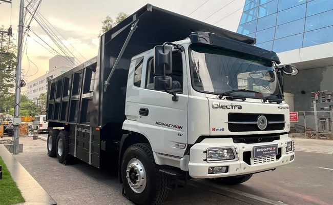 Olectra Launches India First Electric Olectra Tipper - Sakshi