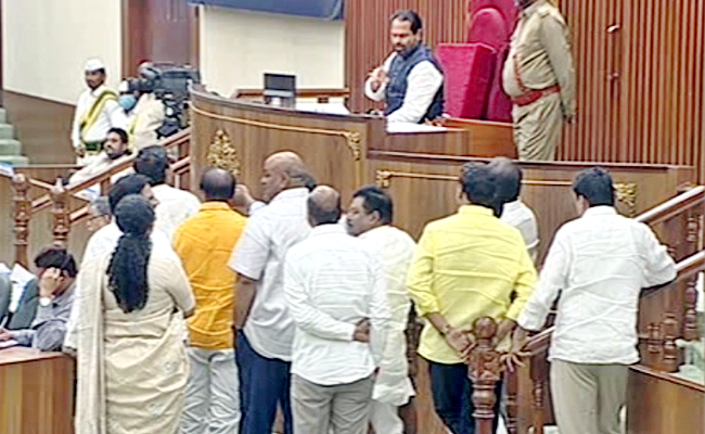 AP Assembly Session 2023: Speaker Thammineni Suspended TDP Members From ...