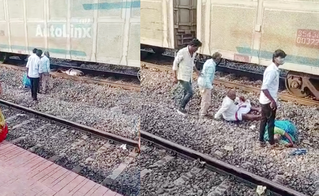 Viral Video: Khammam Old Man Miraculously Survives Train Ran Over Him ...