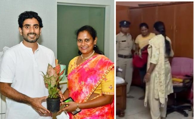 TDP Woman Leader Mulpuri Kalyani Arrested In Gannavaram Riots Case - Sakshi