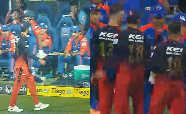 IPL 2023 RCB Vs DC: Virat Kohli Stare Looks To Sourav Ganguly, Refuses To Shake Hands - Sakshi