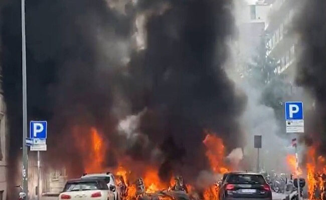 Milan Explosion: Several Vehicles Caught Fire In Italy After Milan ...