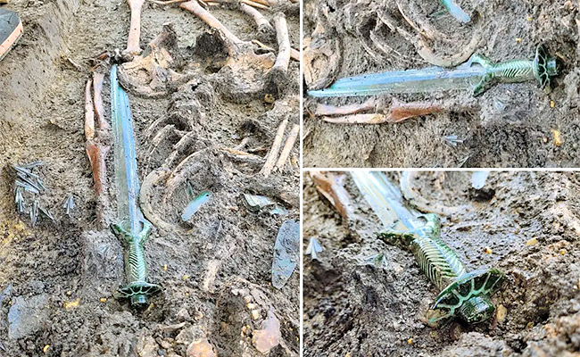 3 వేల ఏళ్లయినా ‘కత్తి’లా ఉంది! | Dazzling ancient bronze sword found in ...