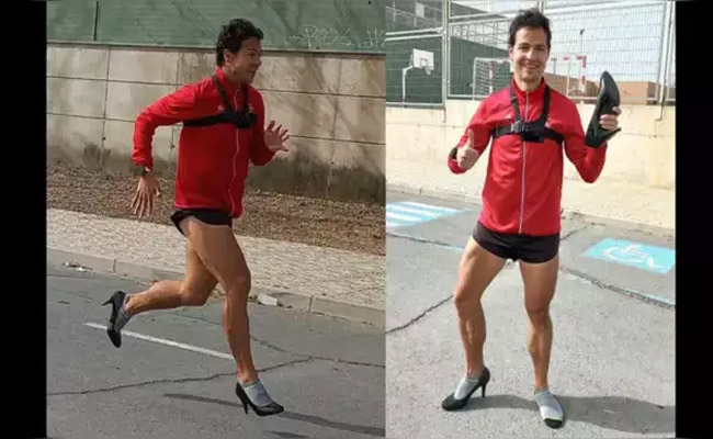 Man Runs 100 Meters Wearing High Heels To Win Guinness World Record ...