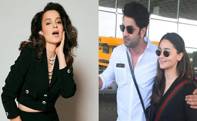 Kangana Ranaut Calls Ranbir Kapoor-Alia Bhatt Marriage Was Fake - Sakshi