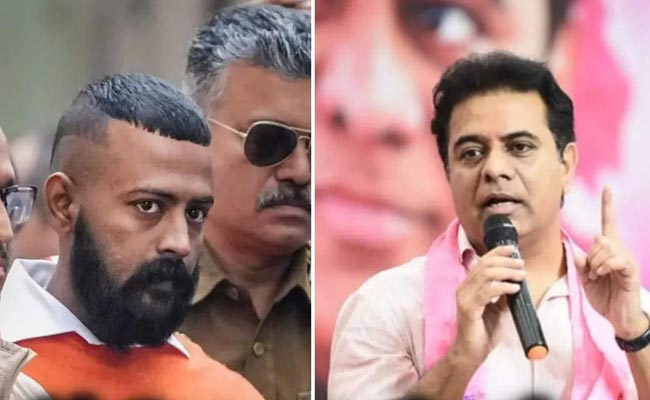 Conman Sukesh Chandrasekhar Wrote Letter To KTR - Sakshi