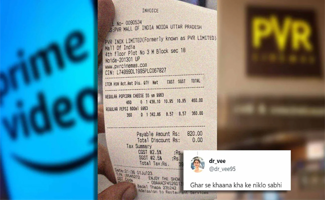 Tridip K Mandal Viral Tweet On Noida PVR's Snack Prices Bill, See ...