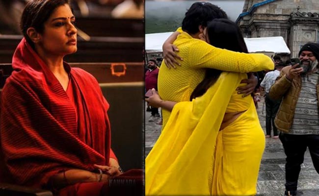 Raveena Tandon Supports Couple Love Proposal Video At Kedarnath Temple ...