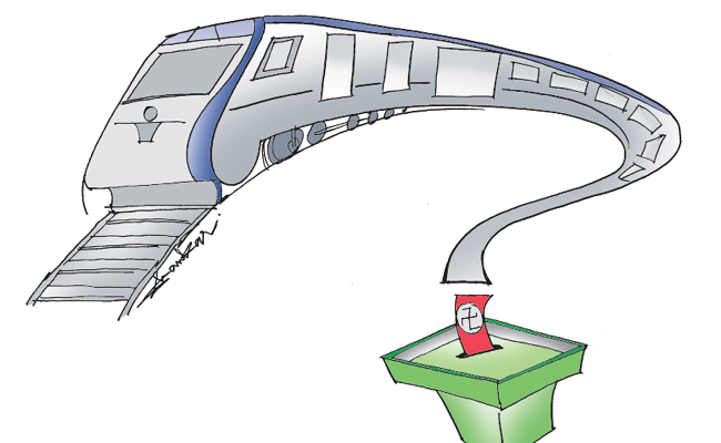 ఓటు ప్లాట్‌ఫామ్‌పై వందేభారత్‌ | first time Rail is going to be a ...