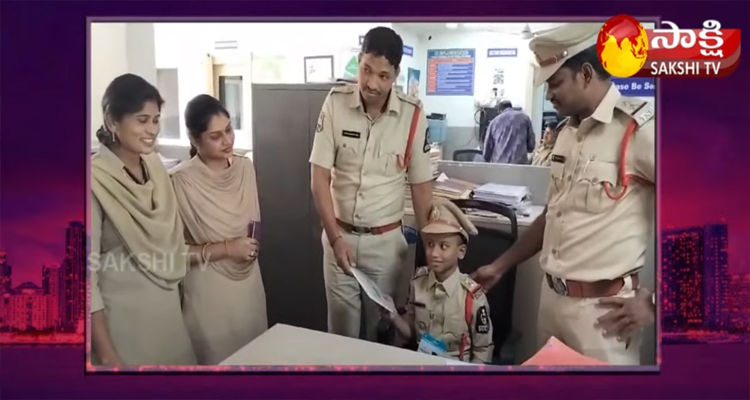 ఏడేళ్లకే పోలీసయ్యాడు ! | Seven Year Old Mohan Sai Takes Charge As SI At ...