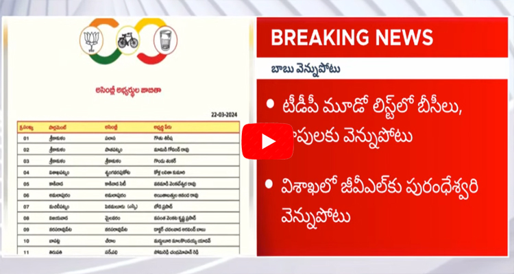 టీడీపీ మూడో లిస్ట్ విడుదల | TDP Party Third List Released | Sakshi