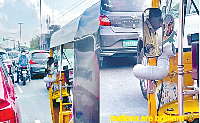 హాయి హాయిగా... కూల్‌ కూల్‌గా! | Tamil Nadu Auto-rickshaw Driver Jugaad ...
