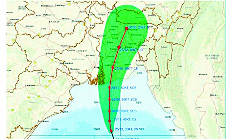 తుపానుగా మారిన వాయుగుండం | Cyclonic storm Remal to cross West Bengal to ...