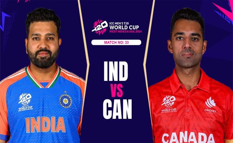 భారత్‌-కెనడా మ్యాచ్‌ వర్షార్పణం.. | T20 World Cup 2024 India Vs Canada ...