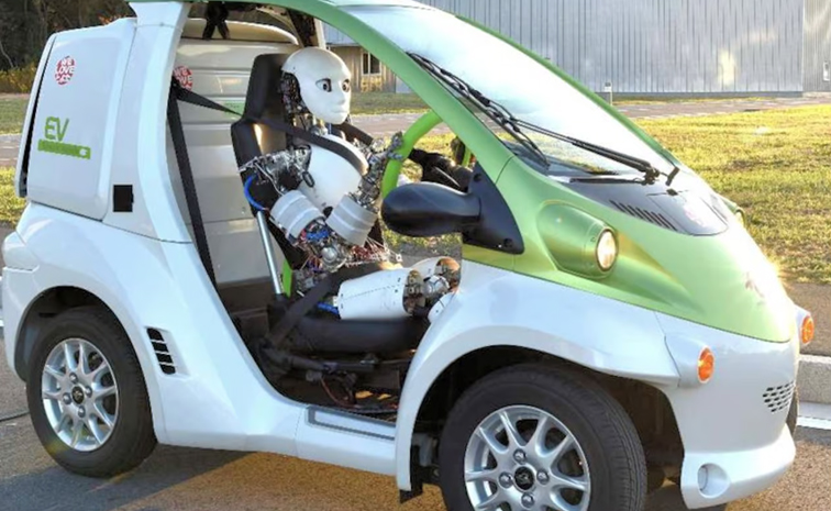 స్టీరింగ్‌ పట్టిన యంత్రుడు! Humanoid Chauffeur in Driving Seat For ...