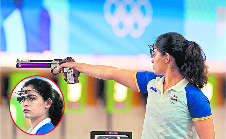 మనూ చరిత్ర లిఖించేనా! | Manu Bhakar into the final in 10m air pistol ...